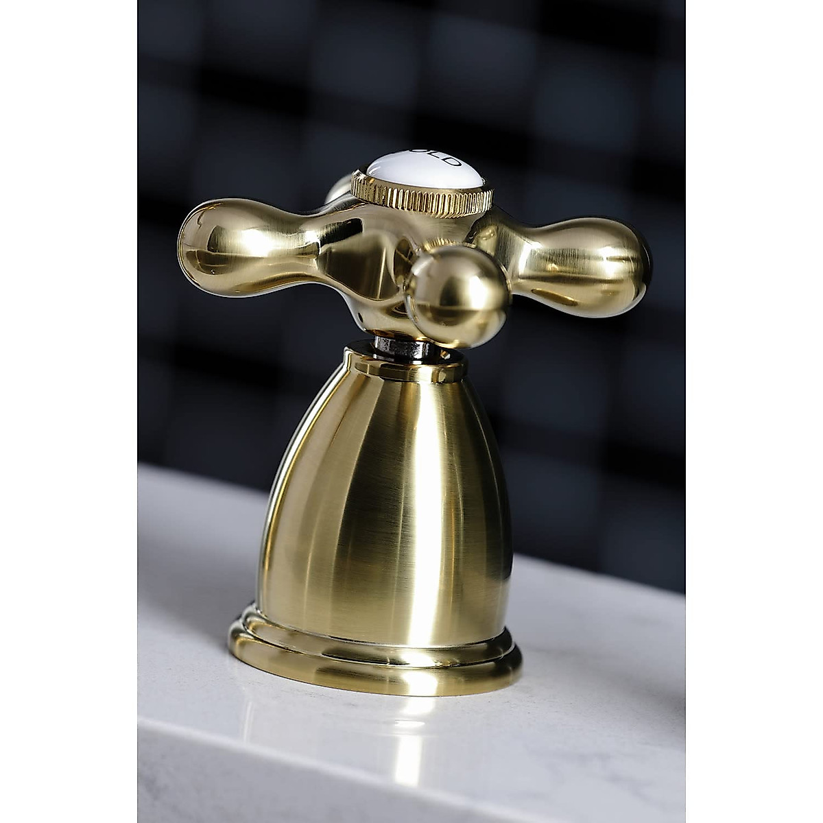 Kingston Brass KB1793AXBS Widespread Kitchen Faucet, Antique Brass