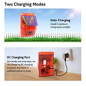 Outdoor Alarm Siren with Motion Detector Solar Alarm Light with Remote Controller 129db Sound Security Siren IP65 Waterproof 24 Hours & Night Mode for Home, Farm, Villa, Yard