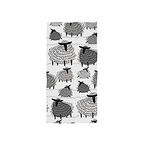 Auskid Funny Sheep Hand Towel Ultra Soft Bathroom Towel for Face Gym Spa