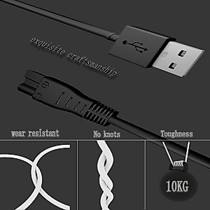 JUPSDDTH Charger Cord for Meridian Grooming Charger - Power Cord for Meridian Shaver Charger – Adapter Charger for Meridian Grooming Electric Shaver Trimmer Charger Cold Cable