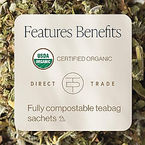 Rishi Tea Lavender Mint - Herbal Tea Bags, Caffeine Free, Lavender Mint Tea, USDA Certified Organic, Certified Kosher, Lavender Tea Bags, Organic Herbal Tea, w/Peppermint & Sage - 15 Sachets