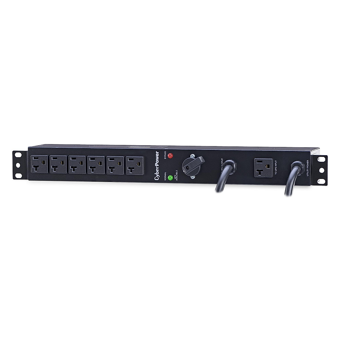 CyberPower MBP20A6 Maintenance Bypass PDU, 120V/20A, 6 Outlets, 1U Rackmount Black