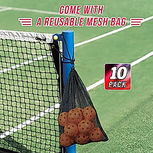 SPACEZHUA Indoor Pickleballs，XX-26holes Pickleball Balls，USA Pickleball(USAPA) Approved, TPE Material Pickle Balls high Elasticity Aging Resistance，Orange & Yellow，6，10 Packs.