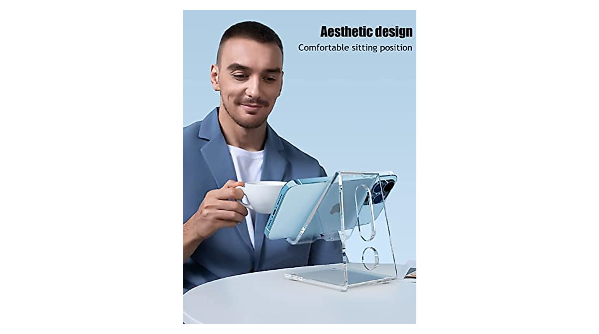 Clear Acrylic Cell Phone Stand - Multi-Device Compatible