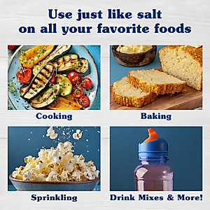 NU Salt Sodium-Free Salt Substitute (2 Pack) Contains Potassium Chloride, Table Salt Alternative, Vegan, Good for Chips, Pretzels, French Fries, Popcorn Seasoning, 3oz Shaker Bottle