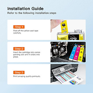 E-Z Ink (TM Remanufactured Ink Cartridge Replacement for Epson 69 T069 to use with Stylus C120 CX5000 CX6000 CX8400 CX9400 NX215 NX305 NX400 NX410 NX415 NX515 Workforce 1100 30 310 615 (10 Pack)