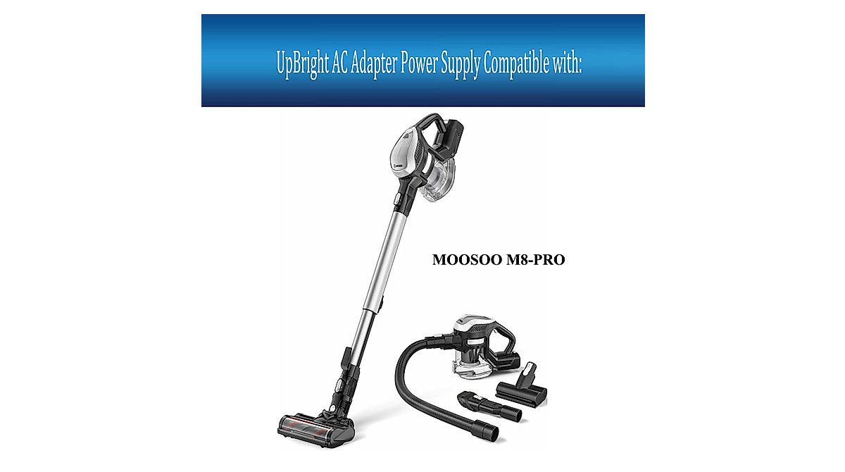 UpBright AC/DC Adapter Compatible with MOOSOO M8-PRO M8PRO 250W Cordless Vacuum Cleaner 8-cell ...