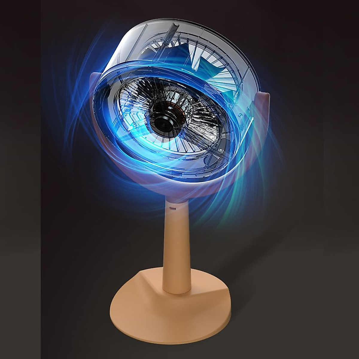 VYOFLA Portable Smoke Purifier, Portable Kitchen Exhaust Fan, Desktop Range Hoods, Removable and Washable Exhaust Fan,Suitable for Indoor Barbecues, Fondue and RV Kitchen (Charging)