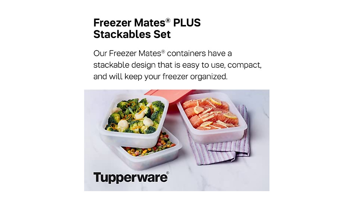 Tupperware Freezer Mates Plus Stackables - Airtight Food Storage Sets