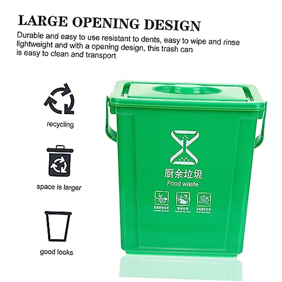 Cabilock Garbage Sorting Bin Outdoor Composting Bins Square Containers with Lids Indoor Composter Waste Paper Basket Food Waste Bin for Kitchen Indoor Compost Bin Compost Bucket Kitchen Bin