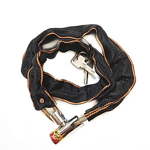 MGUOTP Bicycle Lock Bicycle Lock Black Heavy Duty Motorbike Motorcycle Scooter Bike Motor Bicycle Chain Pad Lock Bicycle Accessories Bike Locks (Color : Black)