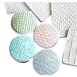 Fondant Impression Mat, Sweater Texture Design Silicone Cake Decorating Supplies for Cupcake Wedding Cake Decoration