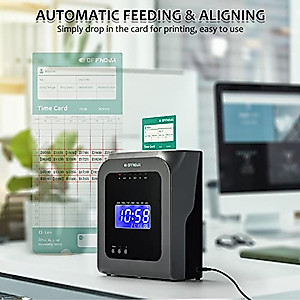 OFFNOVA Im·Pulse Thermal Time Clock for Employees Small Business, No Ink Ribbons or Network Needed, in/Out Time Attendance Machine with 50 Time Cards
