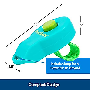 PetSafe Clik-R Dog Training Clicker - Positive Behavior Reinforcer for Pets - All Ages, Puppy and Adult Dogs - Use to Reward and Train - Training Guide Included - Teal