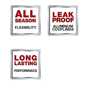 FITT Force Tek Garden Hose, 5/8" 100ft Medium duty Water Hose, Light Blue