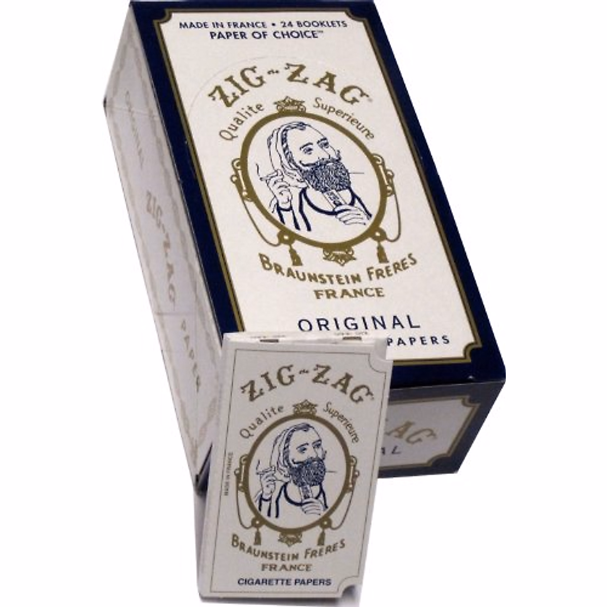Zig Zag White Single Wide Rolling Papers (32 Leaves per Book) 24pk Display