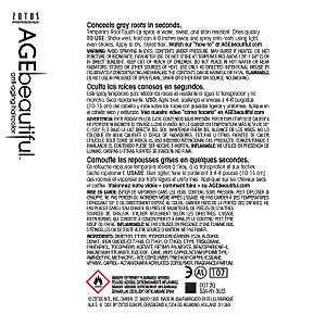 AGE beautiful Root Touch Up Hair Color Spray | Touch-Up Gray Concealer | Temporary Cover Up | Adds Volume & Covers Thinning Patches | Water, Sweat, Stain Resistant | Light Golden Brown | 2 Fl Oz