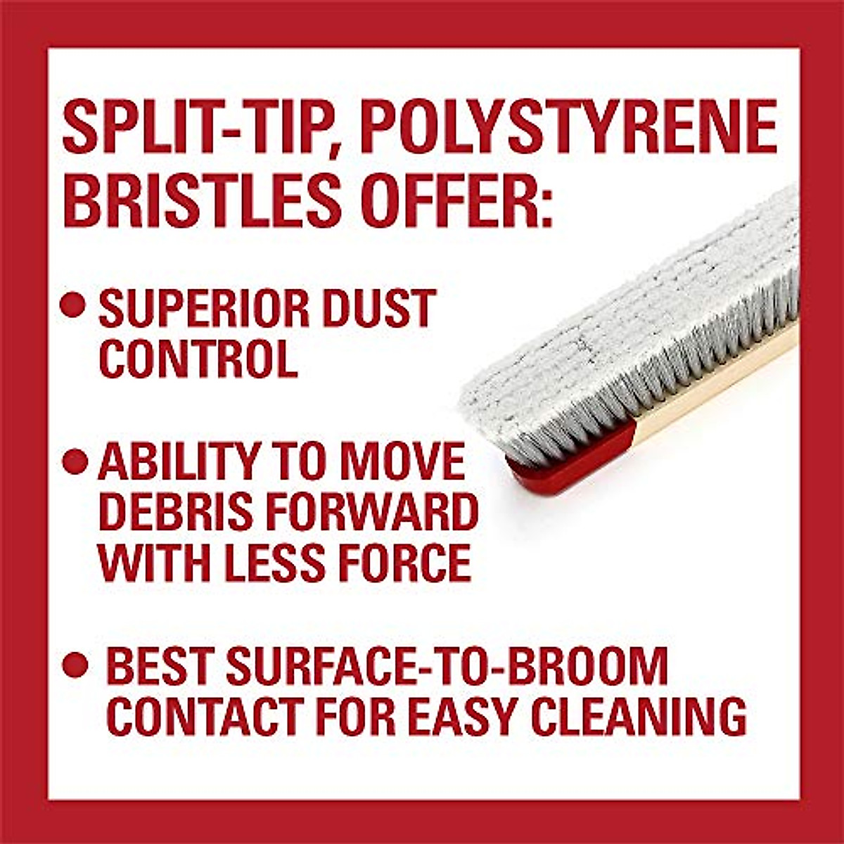 Harper 2224P1 Premium Indoor Smooth-Surface Hardwood 24 in. Push Broom, Brown