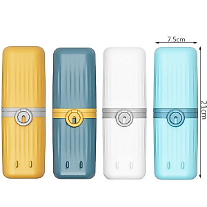 Hoshen Portable Travel Toothbrush Cup, Multifunctional Toothbrush Holder, Wash Cup, Portable Toothpaste And Toothbrush Storage Box，White（Original Box）