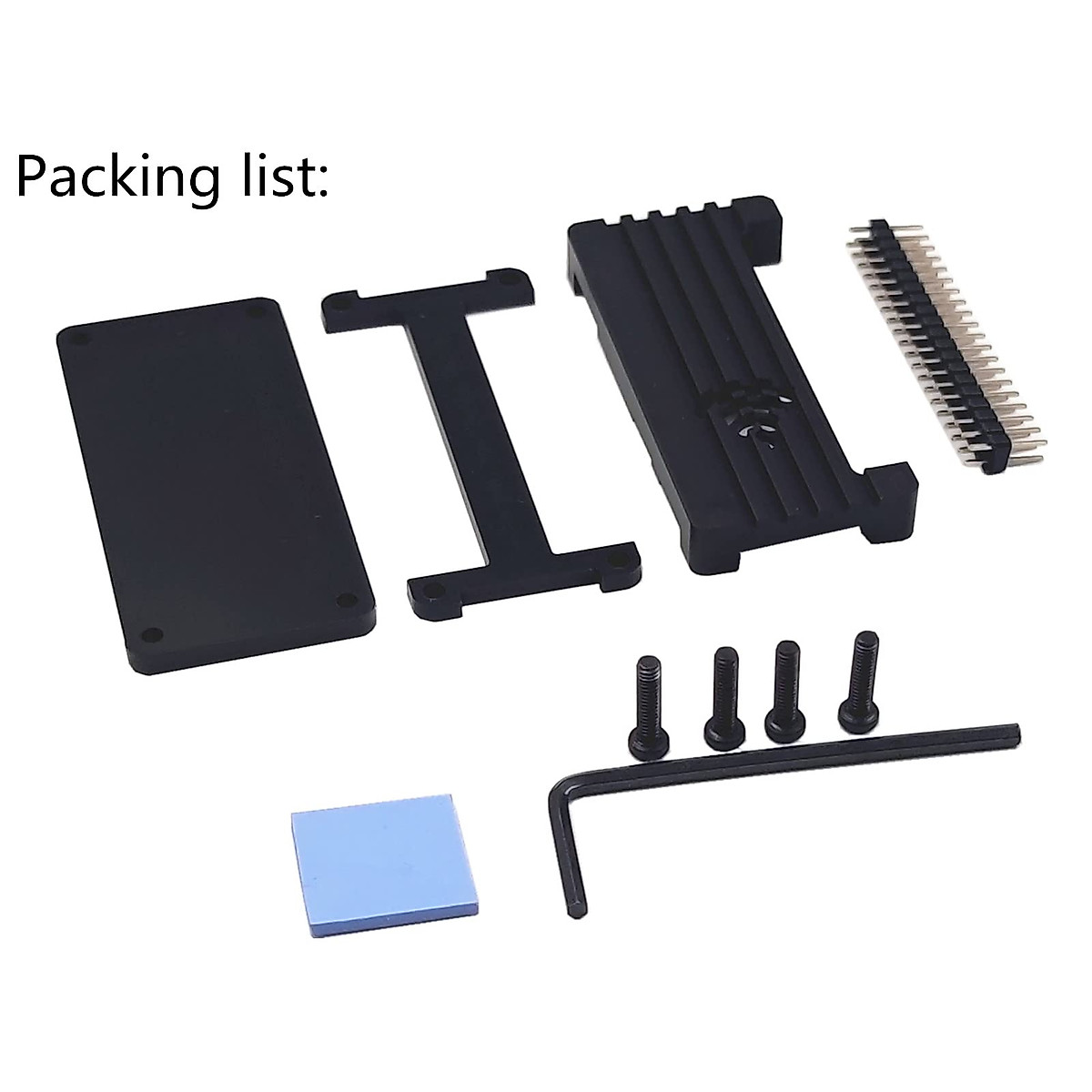 WEIYIXING Raspberry Pi Zero 2W Case, Raspberry Pi Zero Aluminum Passive Case with Pin Header for Raspberry Pi Zero 2W/Zero W/Zero