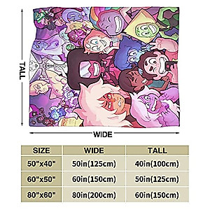 POLIAB Flannel Fleece Throw Blanket Lightweight Cozy Super Soft Bedspread Sheet Microfiber (50"X40")