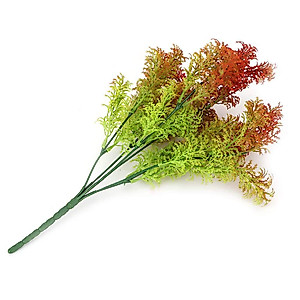 Artificial Leaves, Simulated Plant Artificial Plant Seaweed Leaves, Simulated Plant Foliage for Wedding Home Garden Decor (Orange Seaweed)