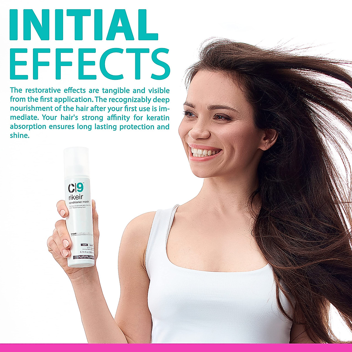 NAPURA C9 Deep Conditioning Hair Mask for Damaged Dry Hair with Jojoba and Avocado Oil (6.76 fl oz) - Sulfate and Paraben Free Protein Hair Repair Conditioner Treatment