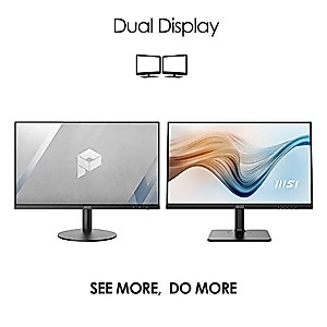 MSI PRO AP241 All-in-One Computer Desktop, 23.8" FHD IPS-Grade LED, Intel Core i3-10105, 8GB Memory, 500GB SSD, WiFi 6, BT 5.1, Black, Windows 10 Home (11M-630US)