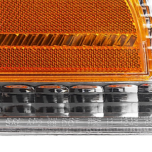 SPEC-D TUNING Chrome Housing Clear Lens Headlights + Corner Lights Compatible with 1998-2011 Ford Crown Victoria L+R Pair Head Light Lamp Assembly