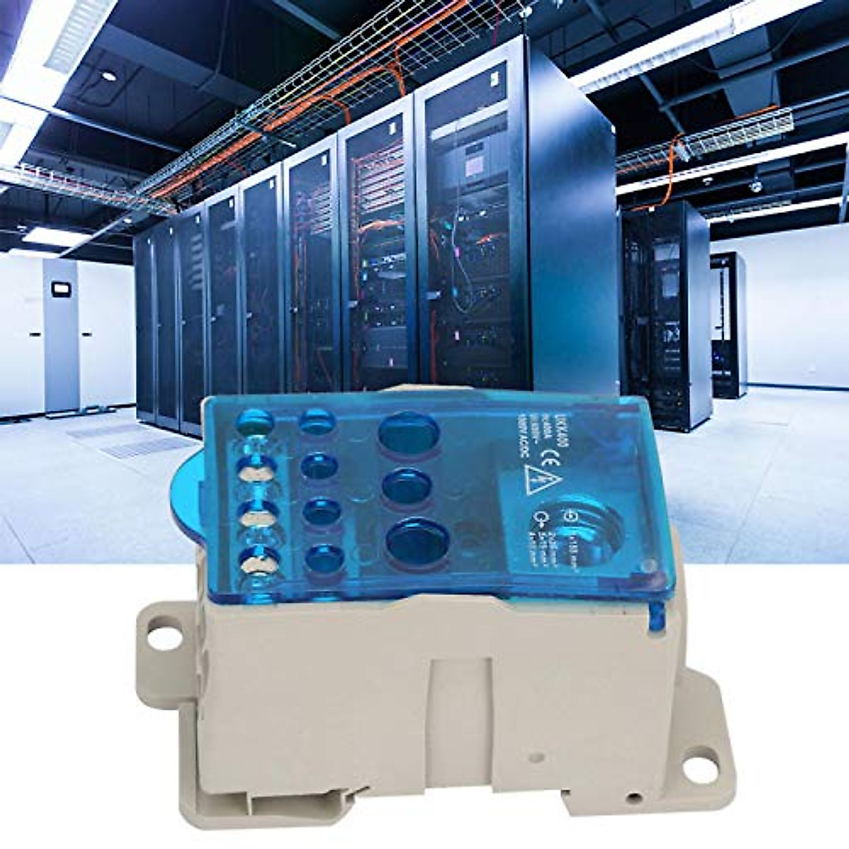 LANTRO JS 400A Din Rail Distribution Box, Din Rail Terminal Block Distribution Box Electric Wire Connector Universal Power Junction Box for Power Distribution Cabinets