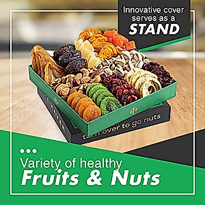 Holiday Dried Fruit & Nuts Gift Basket - Fresh Dried Fruit & Nuts Gift Basket - Fantastic Food Gift Basket for Birthday, Men, Women, Family, Adults, Christmas, Fathers Day, Mothers Day