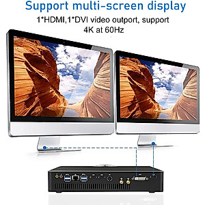 Mini Gaming PC, BOESIIPC Micro Desktop Computer Server with Xeon E3-1231 v3, 4G GTX1650, 16G RAM|512G SSD, Windows 11, Gigabit Network, 4K, Multi-Screen Display