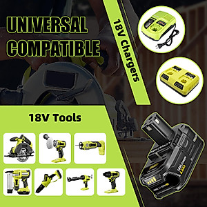 VINIDA 2Packs P108 6.0Ah Replacement for Ryobi 18V Battery Lithium P104 P105 P102 P103 P107 P109 P108 Compatible with Ryobi Battery 18Volt Cordless Tools