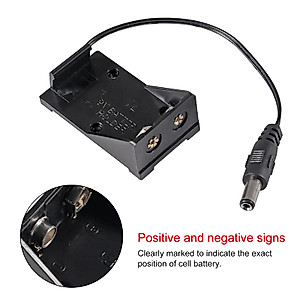DWEII 4-Pack 9V Battery Clip Connector Cable with Holder Box Compatible with Arduino UNO R3 Mega 2560 for Power Module 6F22 6LR61 mn1604 pp3 Baterries