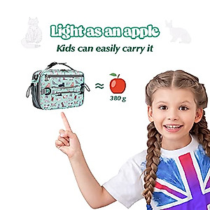 Maelstrom Lunch Box Kids,Expandable Kids Lunch Box,Insulated Lunch Bag for Kids,Lightweight Reusable Lunch Tote Bag for Boy/Girl,Suit for School/Picnic,9L,Cat