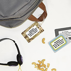 Spongebob Squarepants Theme Personalized Waterproof Custom Name Large Bag Tag - Camping Gear, Luggage, Kindergarten