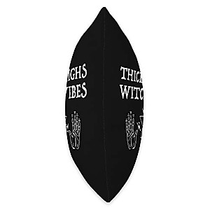 Thick Thighs Witch Vibes Halloween Gift Store Thick Thighs Vibes Funny Witches Halloween Witchy Gift Throw Pillow, 16x16, Multicolor