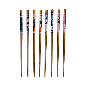 My Hero Academia Set Of 4 Collectible Anime Bamboo Chopsticks 8.85 Inches Long Gift Set