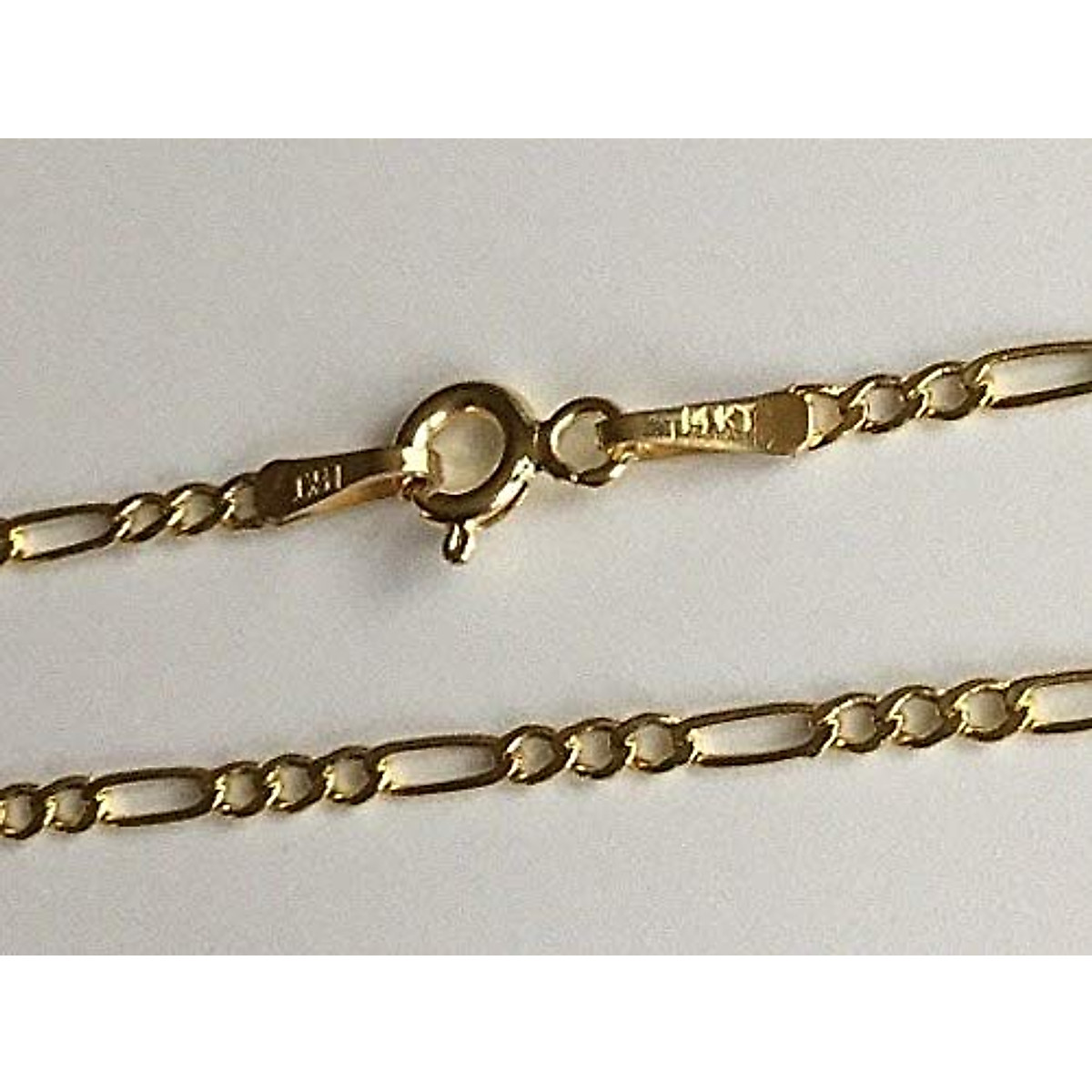 ALEX AND ELSA 14K REAL GOLD HAMSA BLUE EVIL EYE NECKLACE 18" LONG / 14K ORO PURO CADENA DE MANO Y OJO 18" LARGO