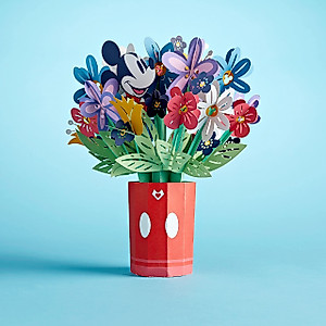 Lovepop Disney's Mickey Mouse Colorful Blooms Bouquet, Pop Up Bouquet, Pop Up Greeting Card, Disney Birthday Card