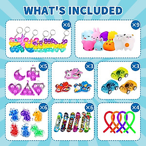 145 Pcs Party Favors for Kids, Pop Fidget Toys Pack, Goodie Bags Fillers for Kids Birthday Party, Prizes in Bulk for School, Pinata Stuffers, Classroom Prizes, Treasure Box Toys, Birthday Gift Toys