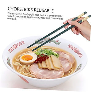 Holibanna 8 Pairs Japanese Alloy Chopsticks Japanese Chopsticks Wooden Chinese Wooden Chopsticks Chinese Chopsticks Glass Anti-slip Chopsticks Tableware Japanese-style The Pet