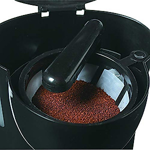 Salton 1 Cup Mini Compact Drip Maker with Reusable Mesh Filter for Coffee Grounds, 10 Oz, Black