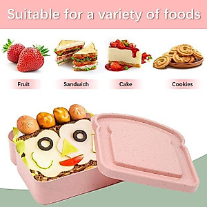 Tangseajiao 1Pc Random Color Sandwich Containers, Sandwich Box Food Storage Toast Shape Holder Plastic for Lunch, Sandwich Keeper for Adults Prep Microwave Food Containers