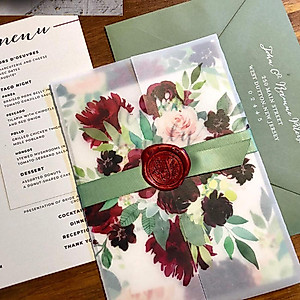 TELOSMA 6PCS Blood Red Sealing Wax Sticks with Wick, Suitable for Envelope, Invitation, Gift Wrapping, Wine Bottle, Tea or Cosmetics Box