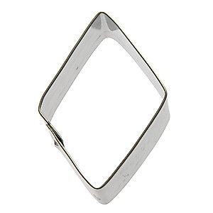 Foose Diamond Cookie Cutter 3 Inch –Tin Plated Steel Cookie Cutters – Diamond Cookie Mold