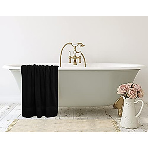 Utopia Towels - Luxurious Jumbo Bath Sheet 1 Piece - 600 GSM 100% Ring Spun Cotton Highly Absorbent and Quick Dry Extra Large Bath Towel - Super Soft Hotel Quality Towel (35 x 70 Inches, Black)