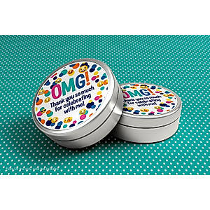 Emoji Birthday Party Sticker Labels, 40 2" Party Circle Stickers by AmandaCreation, Great for Party Favors, Envelope Seals & Goodie Bags