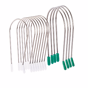 Fiewmay Hot Curler Replacement Clips for Super Jumbo Hair Rollers, 12 pcs Assortment: 8 pcs 1' and 4 pcs 1' Strong Hold Pins with Storage Box