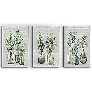 ZuoAnLF 3pack Cross Stitch Kits,Full Range of Cross-Stitch Stamped Kits for Kids Adults Beginner,DIY Embroidery 11CT Flower